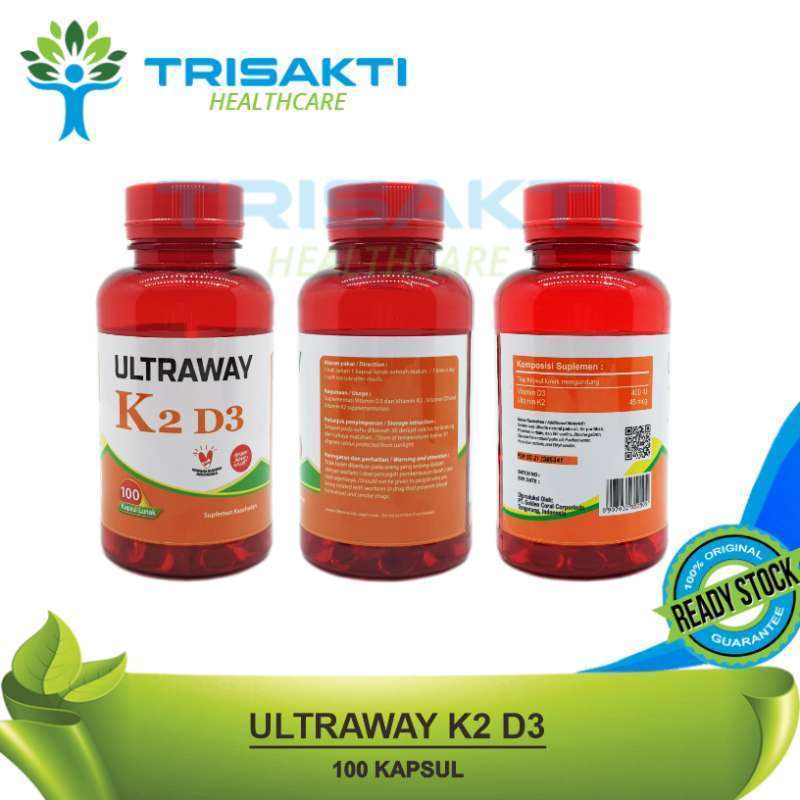 Jual Ultraway K2 D3 Suplemen Kesehatan Isi 30/100 Kapsul Vitamin D3 Dan ...
