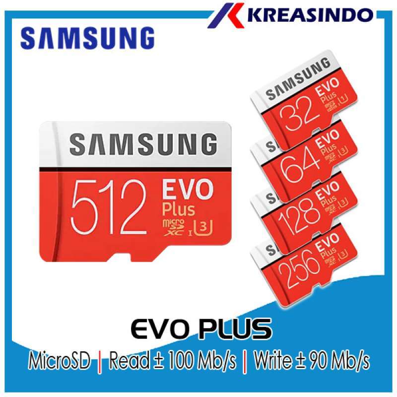 Jual Samsung MicroSD EVO Plus 32GB 64GB 128GB 256GB 512GB Garansi Resmi ...