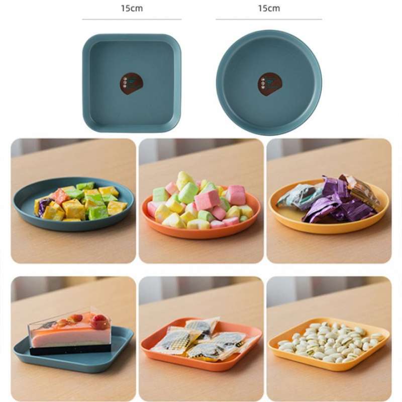 Jual Piring Tatakan Alas Snack Kue Buah Plastik Isi 4 piring snack ...