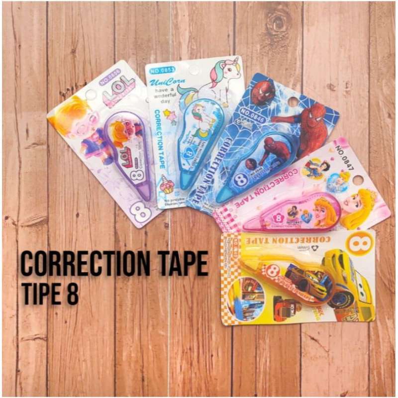 Jual Correction Tape Kertas Fancy Unik Tipex Panjang Kertas 8 Meter Kode 0856 Cowok Di