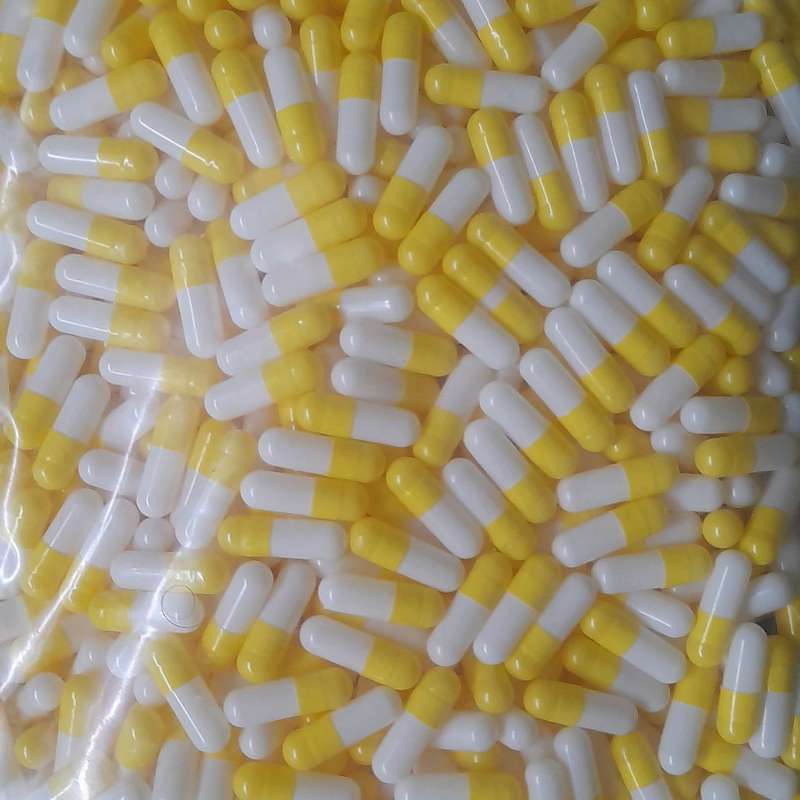 Jual kapsul kosong warna ukuran 2 isi 1000 butir / zak - Kuning Putih ...