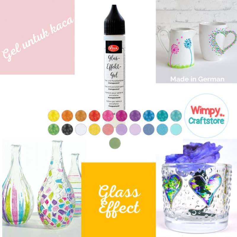 Jual Viva Decor Glass Effect Gel Colors Cat Kaca Pigment Tinta Gelas ...