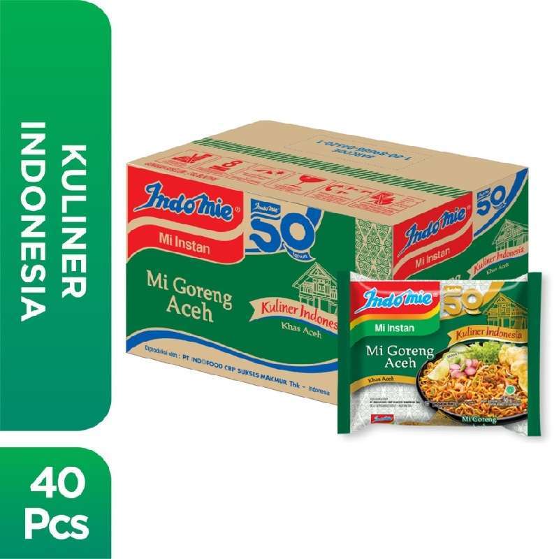 Promo Indomie Mi Goreng Aceh Mie Instan [90 g/ 40 pcs/ Karton] Diskon 3 ...