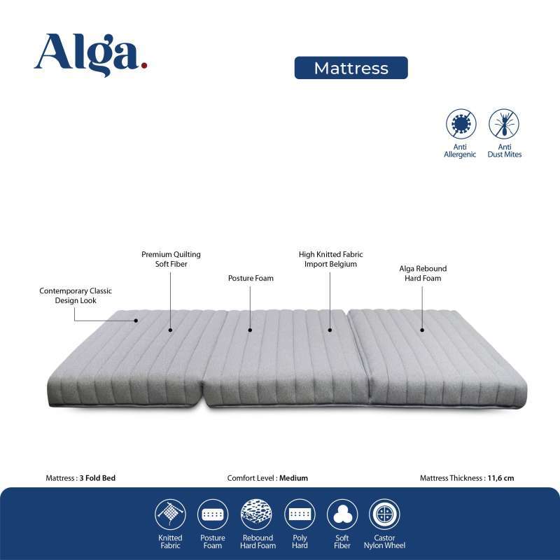 Promo Alga 3 Fold Bed - Kasur Lipat Premium Diskon 50% Di Seller Alga ...