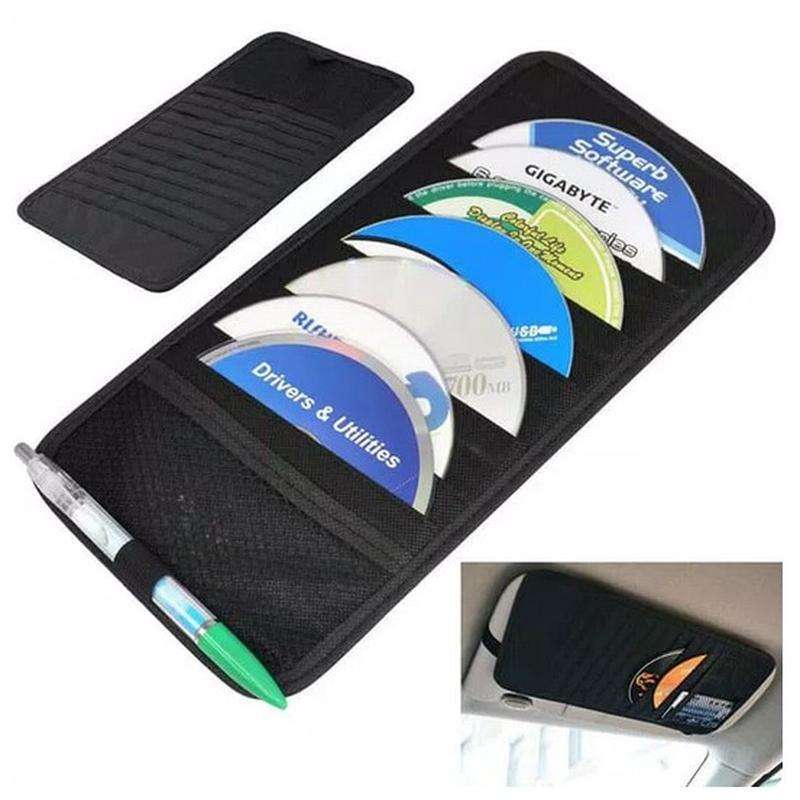 Jual Tempat Cd Dvd Kaset Holder Sun Visor Mobil Hitam / Car Organizer ...
