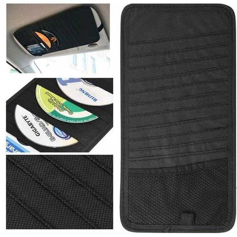 Jual Tempat Cd Dvd Kaset Holder Sun Visor Mobil Hitam / Car Organizer ...