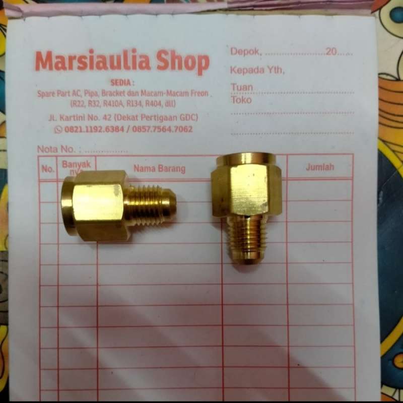 Promo Nepel Adapter r134 ke r22 Joint nepple utk tabung r134 ke selang ...