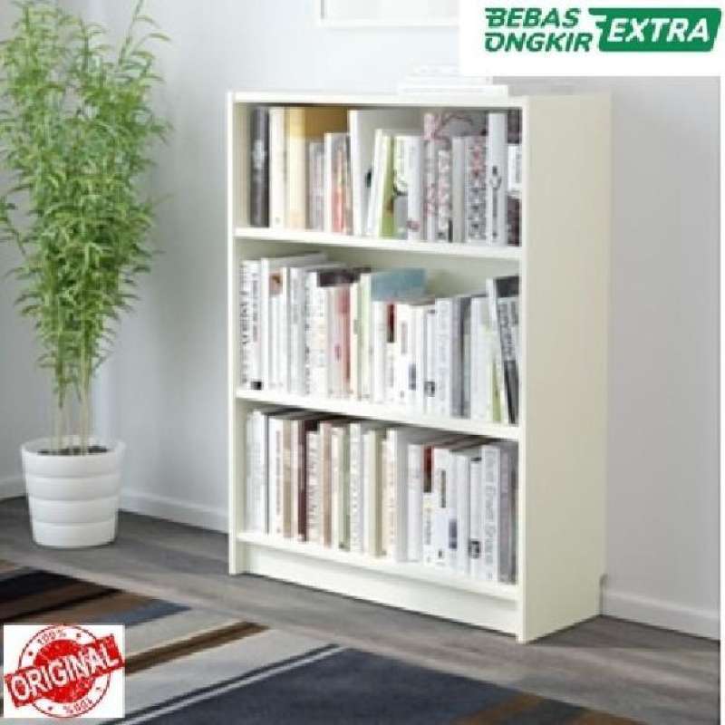 Jual Rak Buku Kecil Minimalis Kokoh Ukuran 80x28x106cm Original_Putih ...
