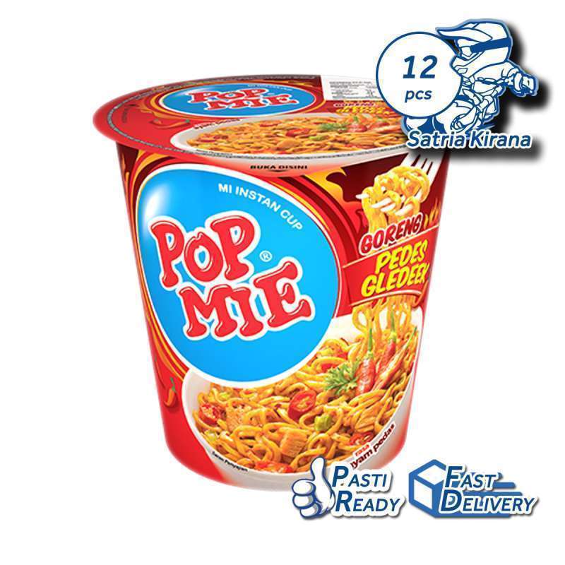Jual Pop Mie Goreng Pedes Gledeek [75 Gr X 12 Pcs | 1 Karton / Box ...