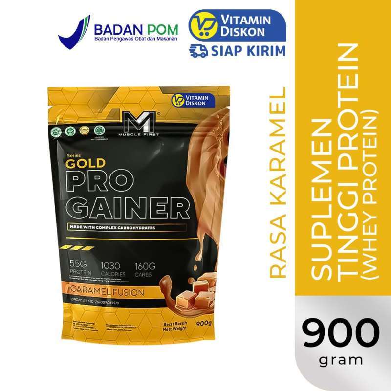 Promo Muscle First Gold Pro Mass Gainer - Caramel 2lbs 900gr Diskon 20% ...