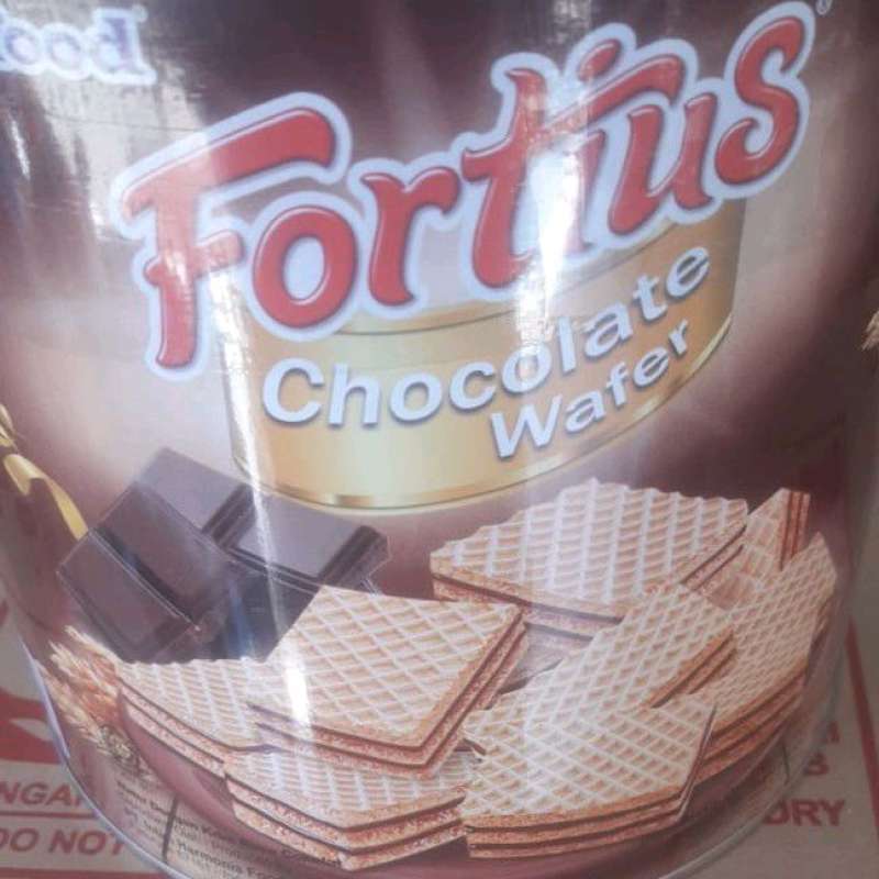 Jual Fortius Wafer Kaleng Rasa Coklat (300gr x 6kaleng x dus) di Seller ...