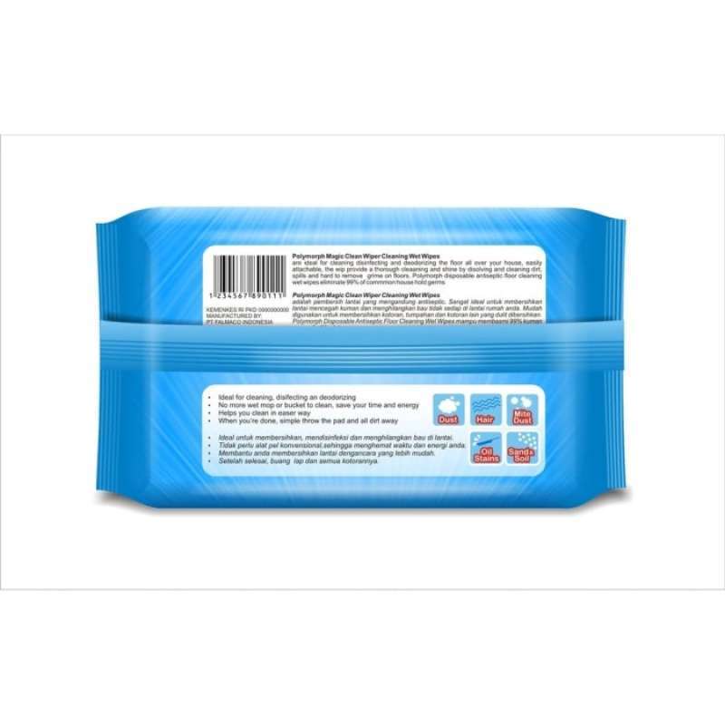 Promo Magic Clean Wet Wiper 25 Sheets Large Wipes Tisue Antibacterial ...