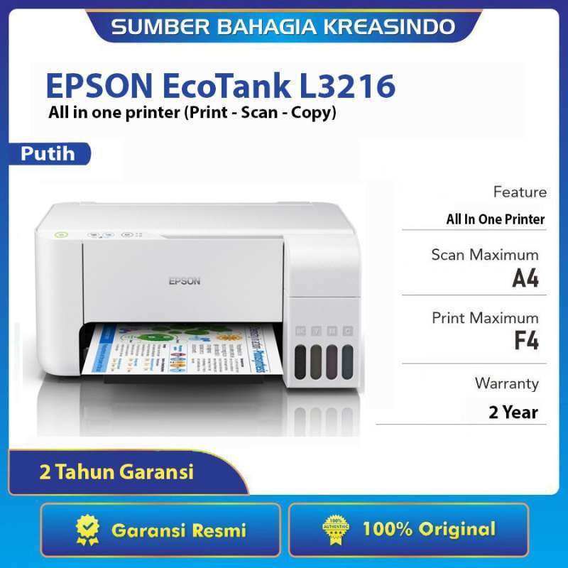 Jual Printer Epson Ecotank L3216 Original Murah - Harga Diskon April 2024 | Blibli