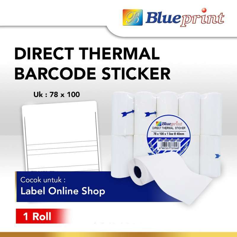 Jual Direct Thermal Sticker , Kertas Stiker Label Resi Portable ...