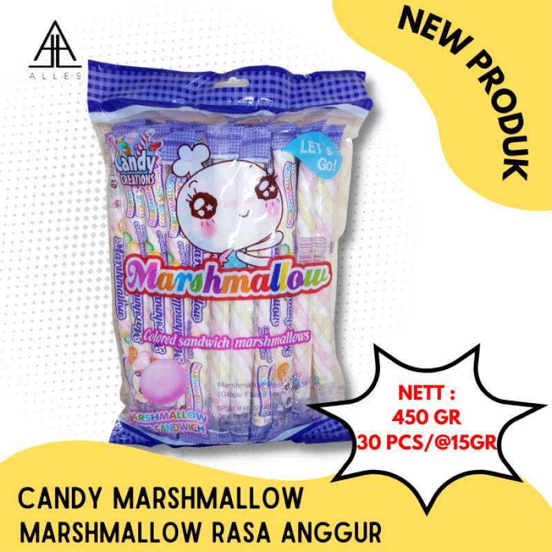 Promo Candy Marshmallow Creation /Permen Roll Marshmallow Rasa Anggur ...