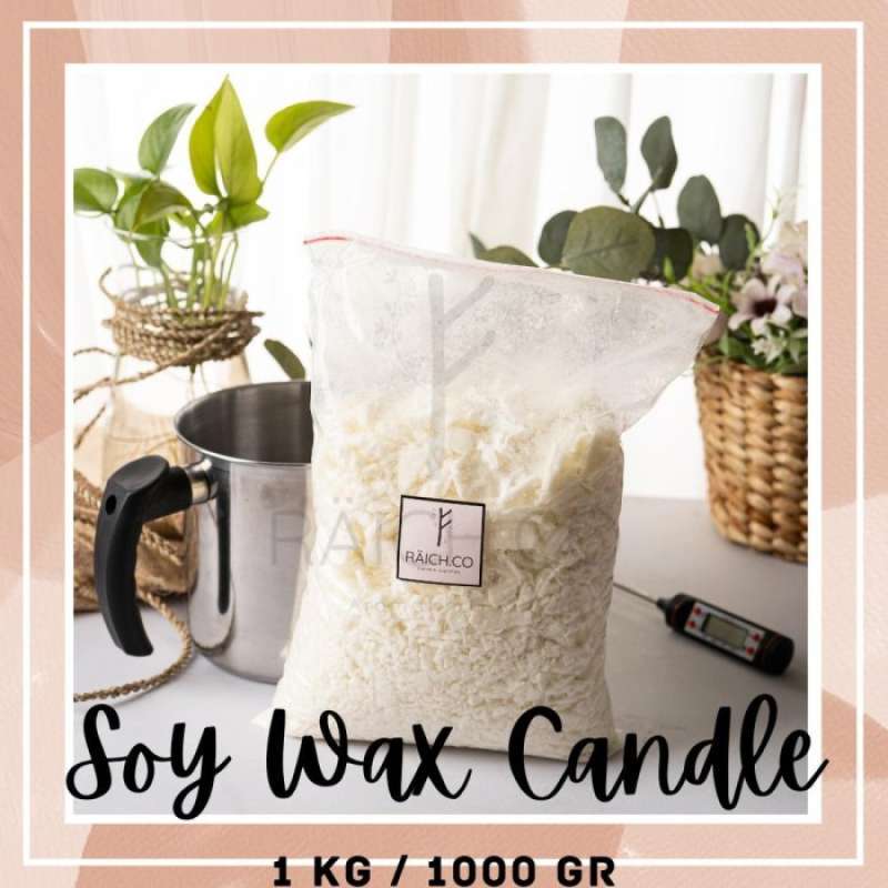Jual 1KG Raw Soy atau Palm Wax Flakes / Bahan Lilin Kedelai atau Kelapa ...