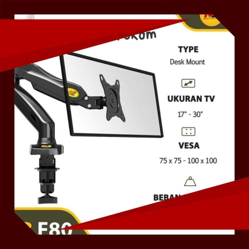 Promo North Bayou Nb F80 - Bracket Tv Monitor Led Lcd 17- 30 Arm ...