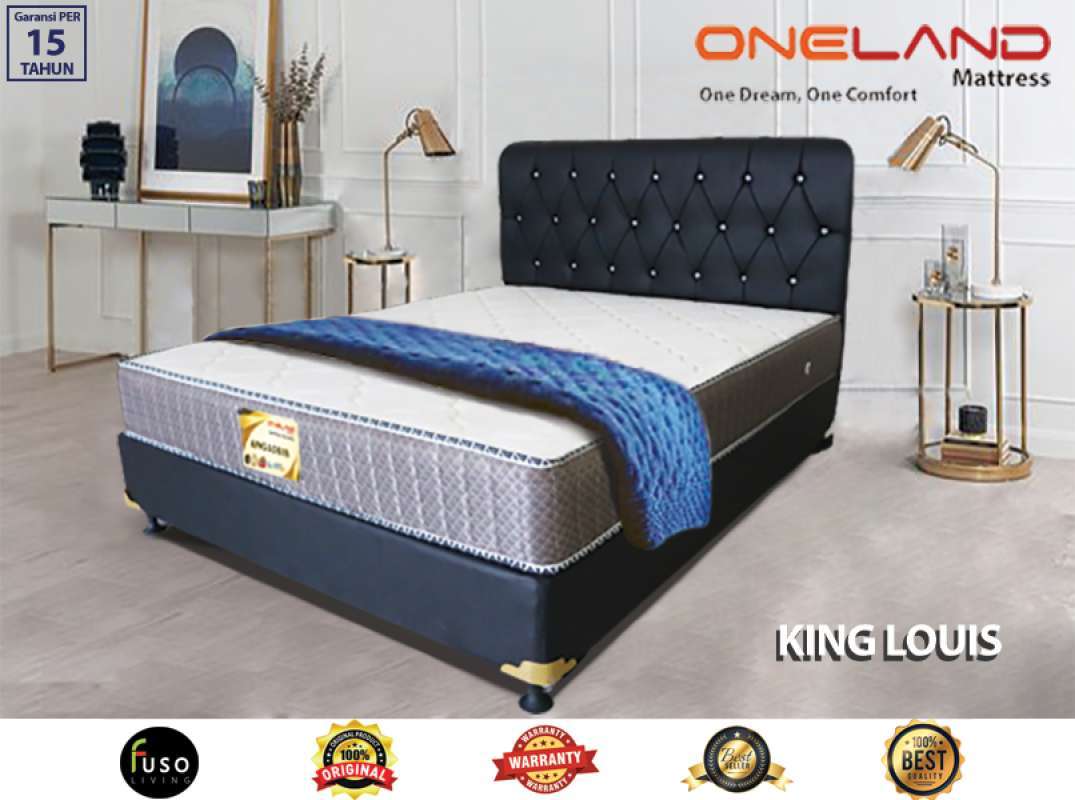 Jual Full Set Divan Sandaran & Kasur Oneland Tipe King Louis - 140 X ...