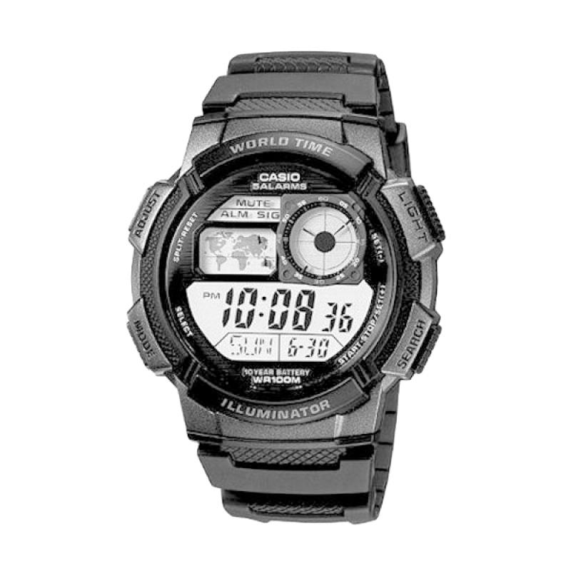 Promo Casio World Time Ae-1000w-1avdf Jam Tangan Unisex - Black Diskon 30% Di Seller Casio ...