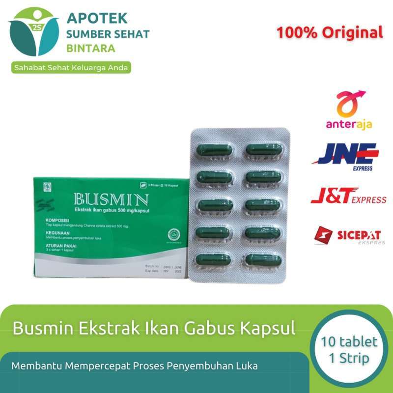 Jual Busmin 10 Kapsul / Ekstrak Ikan Gabus 500mg - Per Strip Di Seller ...