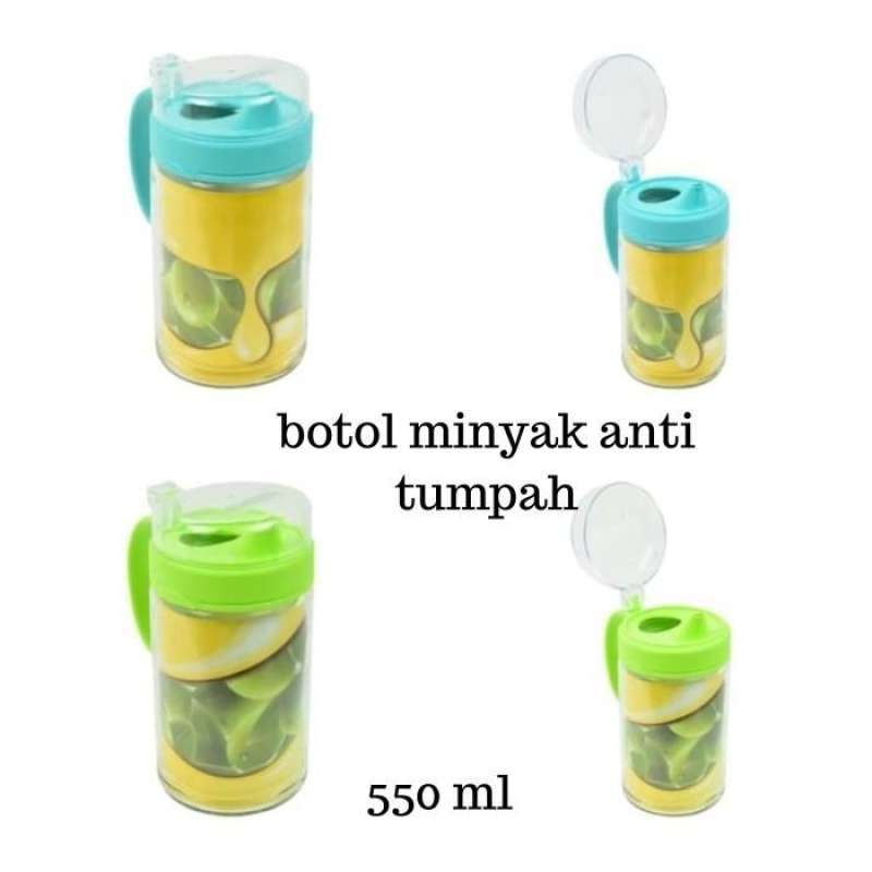 Jual botol minyak goreng kaca anti tumpah /tempat minyak /oil & vinegar ...