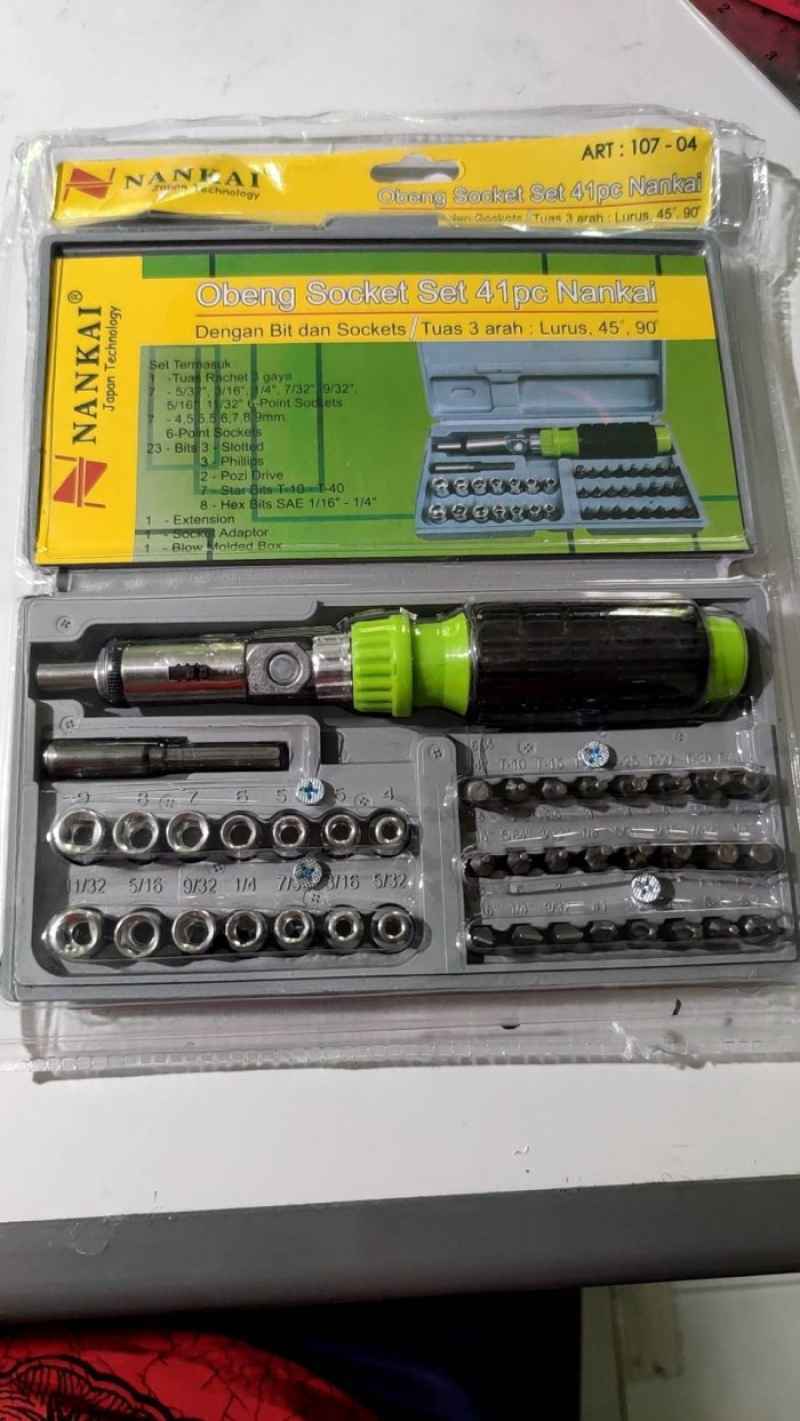 Jual Obeng Sock Set 41 Pcs / Kunci Obeng Socket 41 Pcs Nankai Di Seller ...