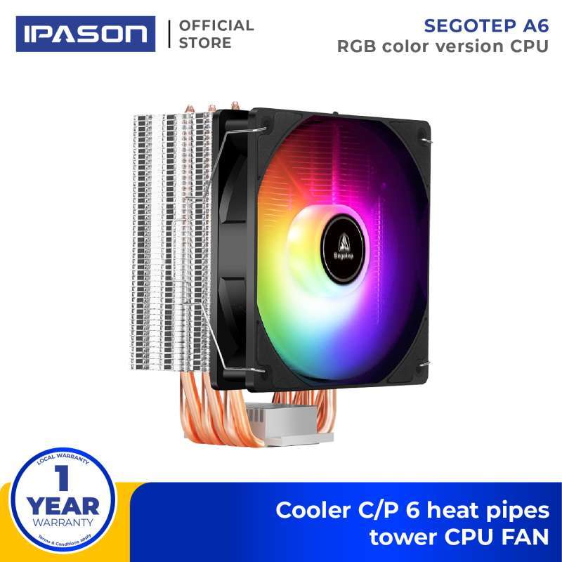 Promo SEGOTEP A6 RGB color version CPU Cooler C/P 6 heat pipes tower ...