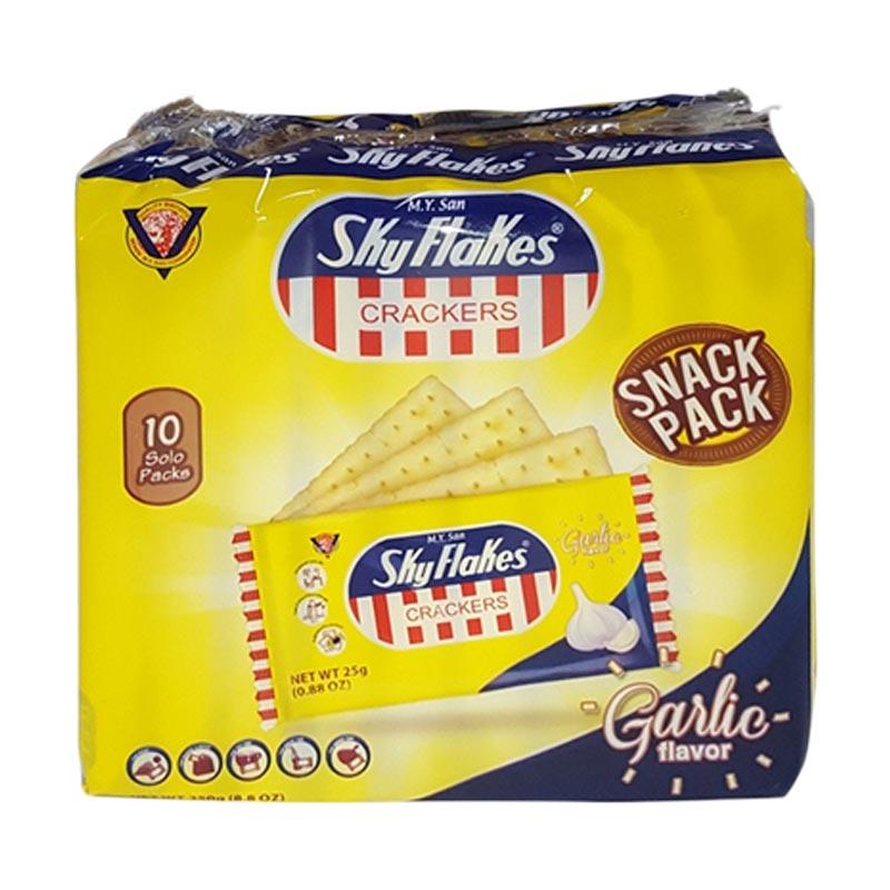 Jual Crackers SkyFlakes Garlic Biskuit [Snack Pack] di Seller Food Barn ...