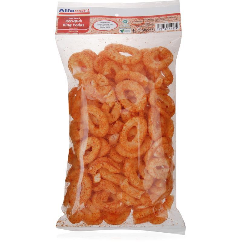 Jual ALFAMART KRUPUK RING PEDAS 80G di Seller Alfamart - ALFAMART JATI ...
