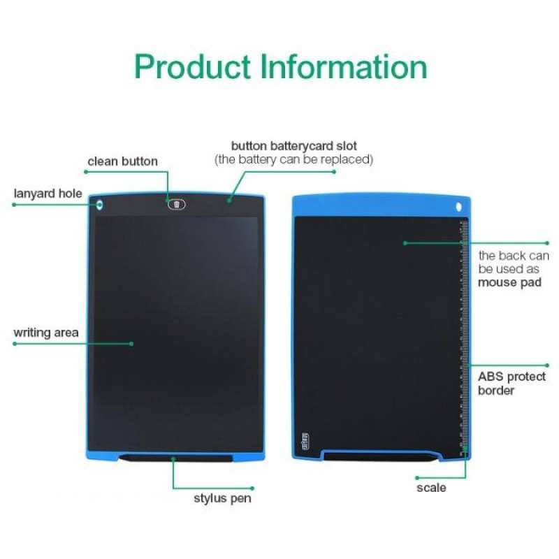 Jual Papan Gambar Digital Monochrome Lcd Drawing Graphics Tablet 12 ...