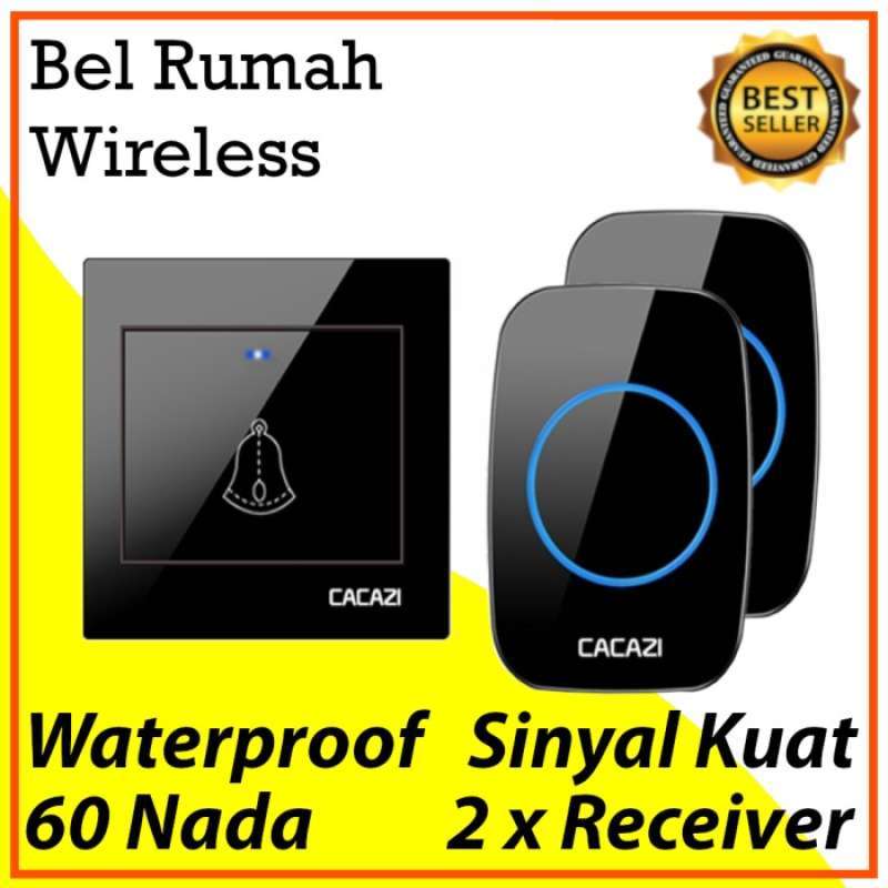Jual Bel Rumah Wireless Waterproof Pintu Door Bell Tanpa Kabel 60 Nada ...