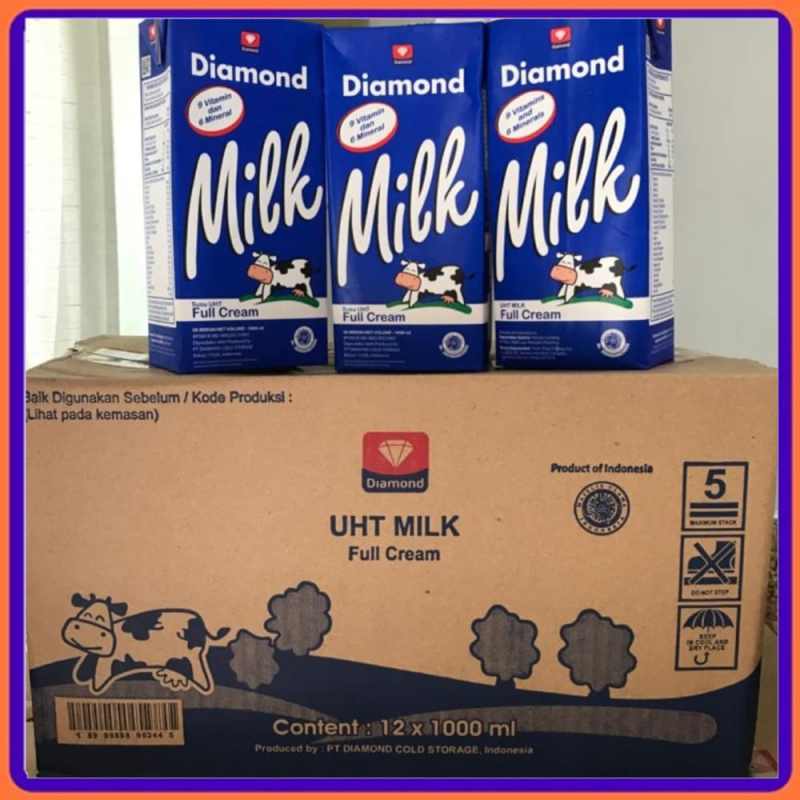 Promo Susu Diamond Uht Full Cream 1l X 12 Per Karton Diskon 10% Di ...