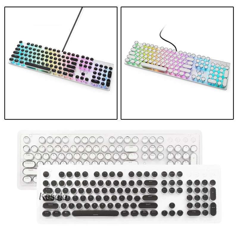 Jual (kesoto) Keyboard Gaming Pbt Bulat Double Shot Gaya Retro Warna ...