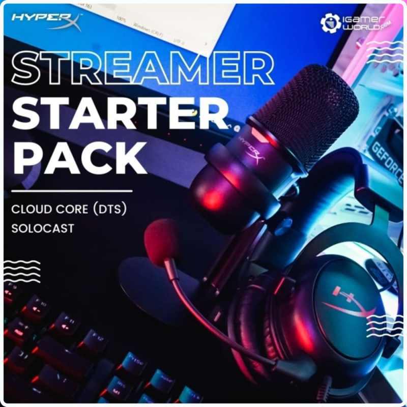 Jual Hyperx Streamer Starter Pack Gaming Headset And Microphone Streaming Kode 283 di Seller ...
