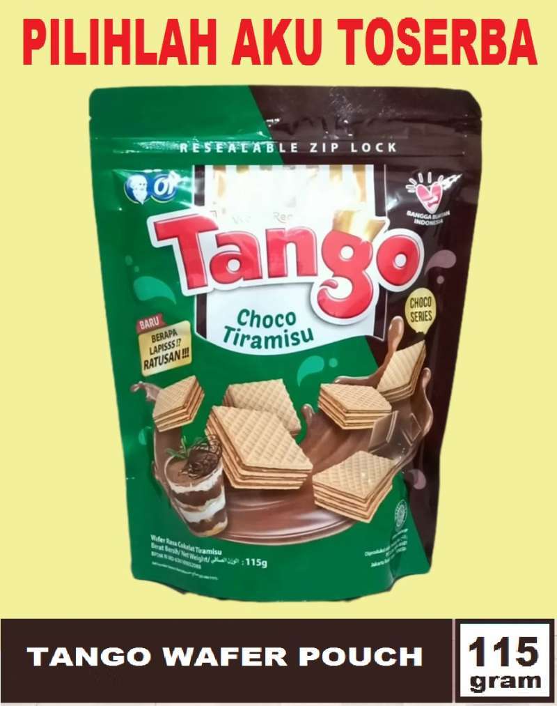 Jual WAFER TANGO POUCH CHOCO TIRAMISU 115 gr - (HARGA SATUAN POUCH) di ...