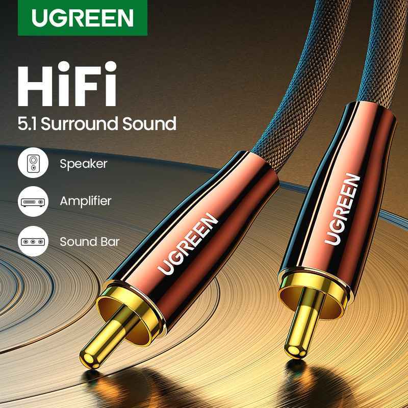 Jual Ugreen Kabel Audio Video Coaxial 1 / 2m Hifi 5.1 Spdif Rca Male Ke ...