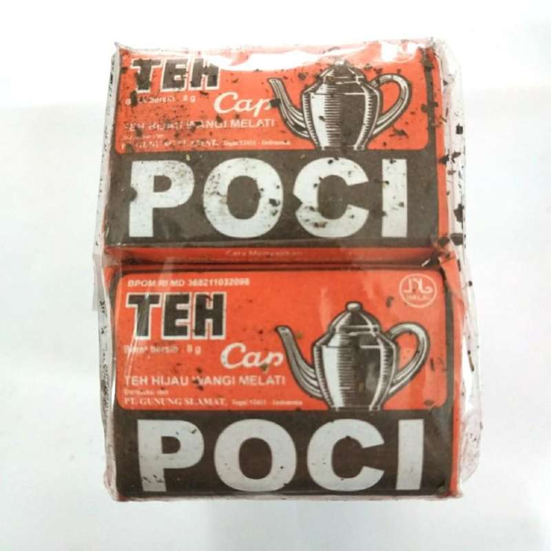 Jual Teh Poci bubuk 8gram (merah). isi 10bks/pack (Teh cap poci/teh ...