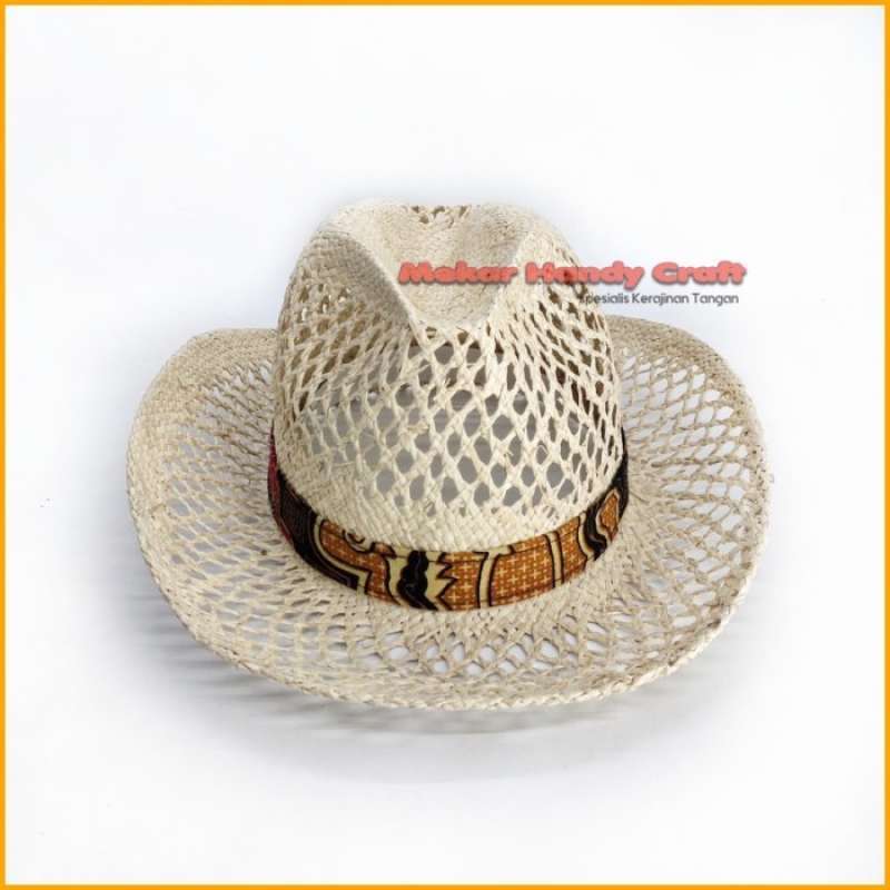 Jual TOPI PRIA KOBOY ANYAMAN ETNIK PANDAN di Seller Harloww shop - | Blibli