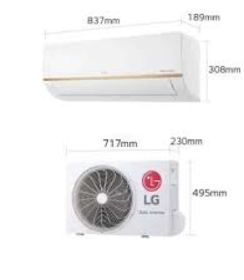 Jual LG AC 1.5 PK Dual Inverter Compressor Watt Control 1,5PK T13EV4 ...