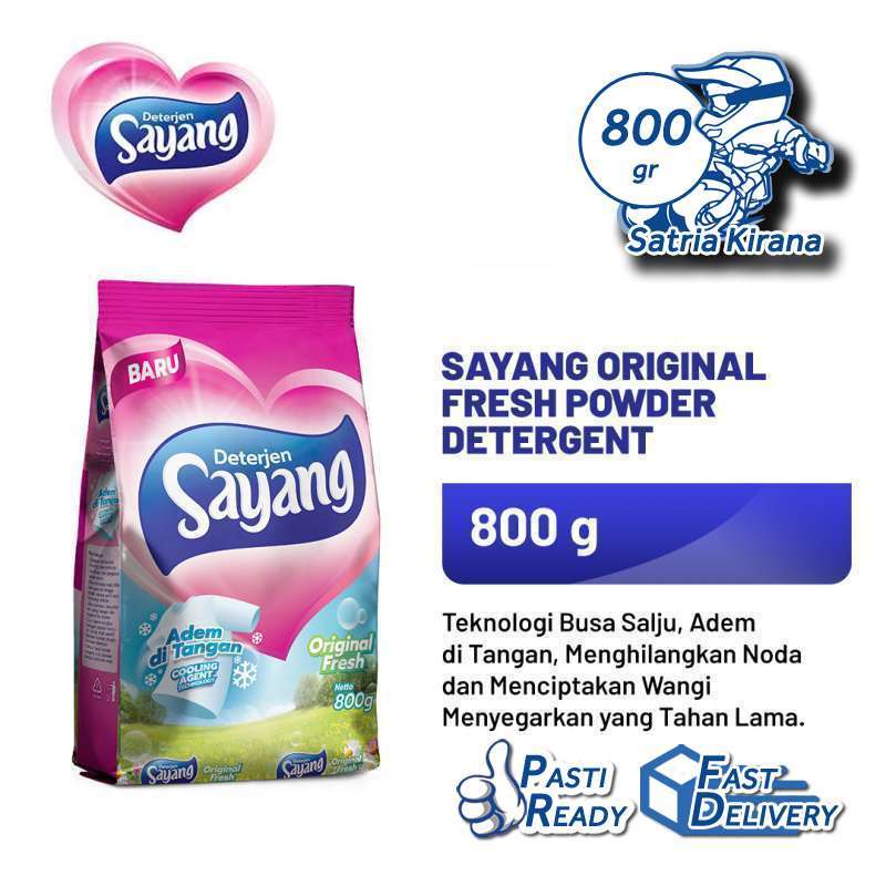 Jual Sayang Original Fresh Powder Detergent [800 gr] Deterjen Bubuk di ...