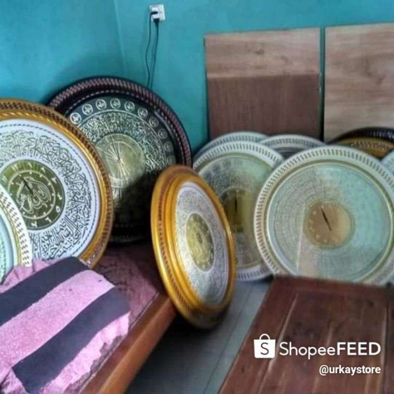 Jual JAM DINDING KALIGRAFI BUNDAR / BULAT JAM KALIGRAFI LINGKARAN / JAM ...