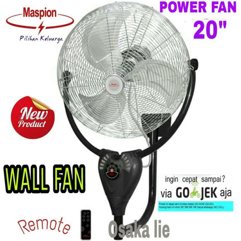 Promo Maspion Power Wall Fan Pw-2002 Pakai Remot Diskon 9% di Seller ...