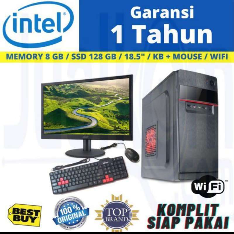 Jual Komputer PC rakitan core i3 2120 ram 4GB SSD 128GB siap pakai sekolah/kantor di Seller ...