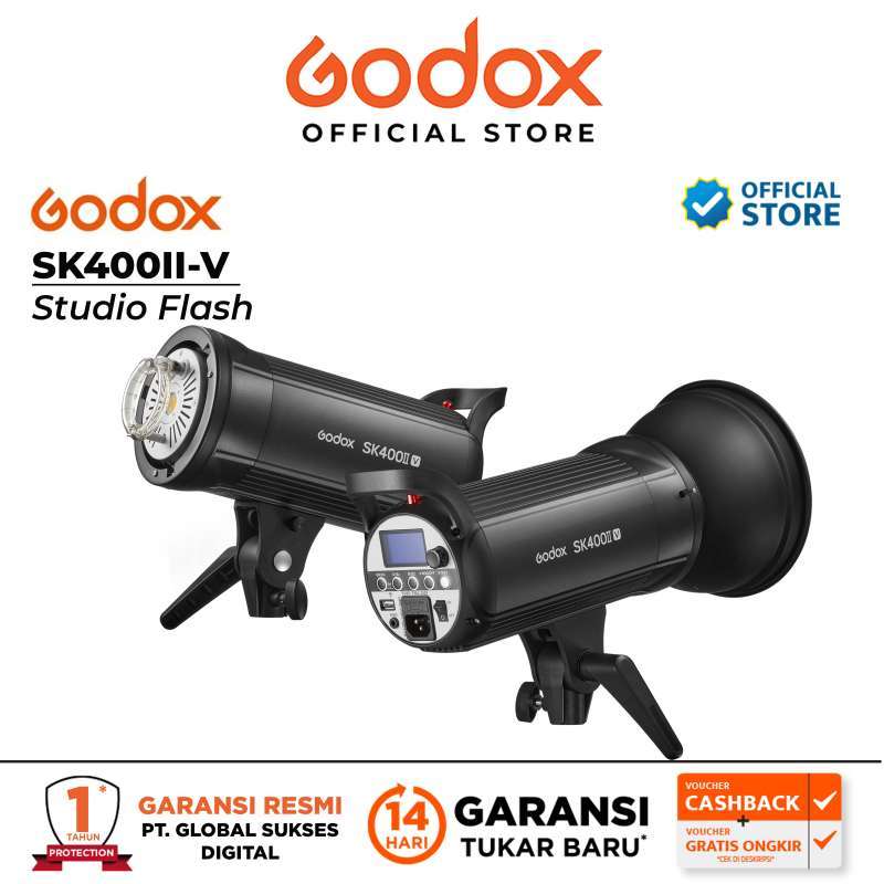 Jual Godox SK400II-V Studio Flash with LED Modeling Lamp di Seller ...