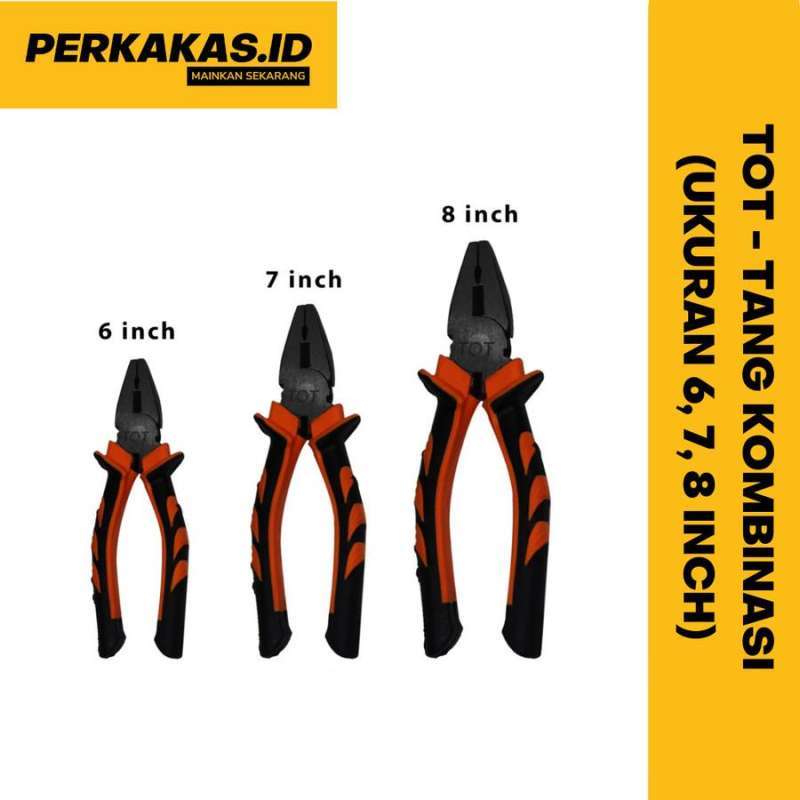Jual Tang Potong Lancip Jepit Kombinasi 6 7 8 Inch TOT di Seller ...