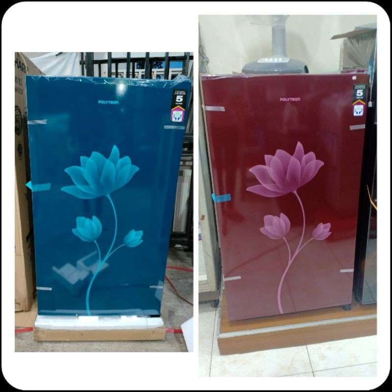 Promo Polytron Kulkas 1 Pintu Prb159 Prb 159r Merah / Prb 159b Biru ...