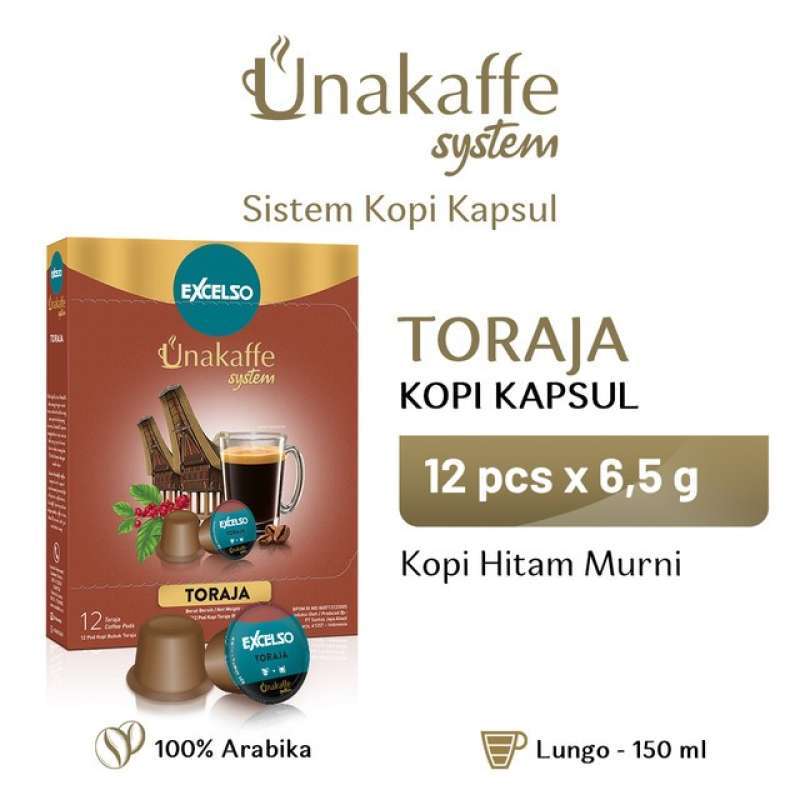 Jual EXCELSO UNAKAFFE Toraja - Kopi Kapsul-Capsule Coffee (12x6,5gr) di ...