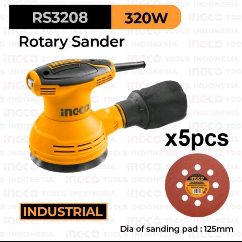 Promo INGCO RS3208 MESIN AMPLAS ROTARY SANDERS MESIN AMPLAS BULAT ...