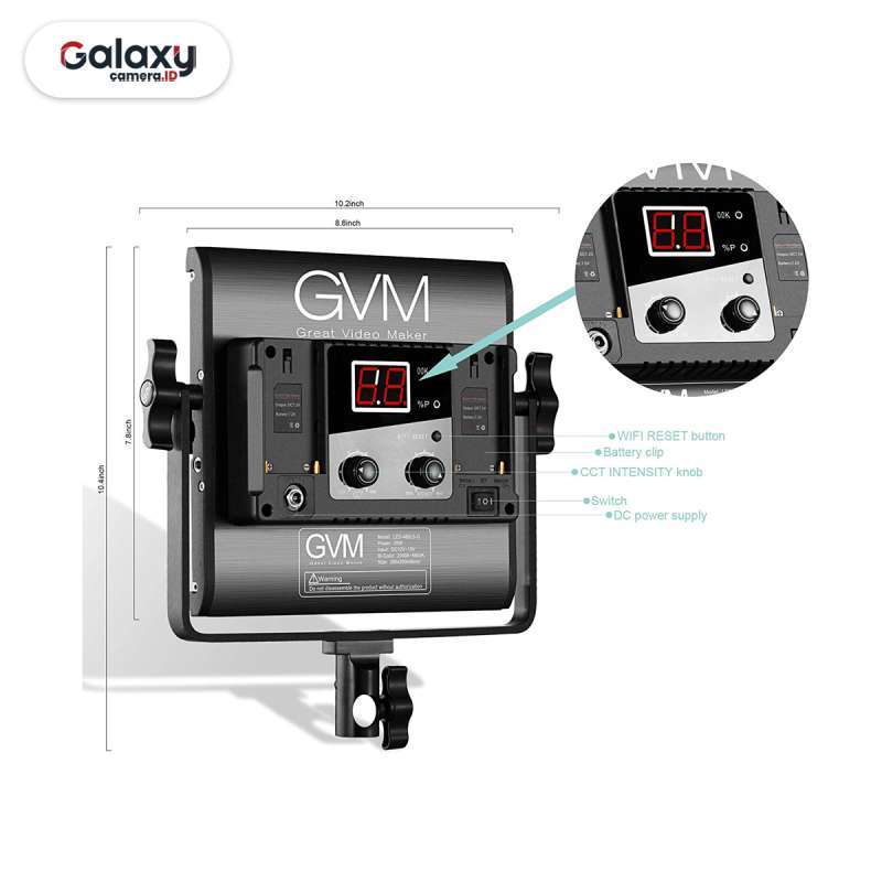 Jual Gvm Gvm-560as-2l Bi-color Led 2-panel Kit Lampu Video Led Studio ...