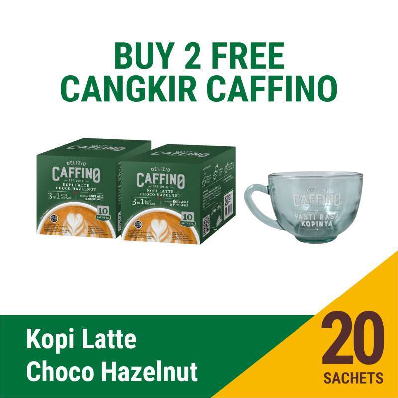 Jual Caffino Kopi Latte Choco Hazelnut Box [20 g x 10 sachet/2 pcs ...
